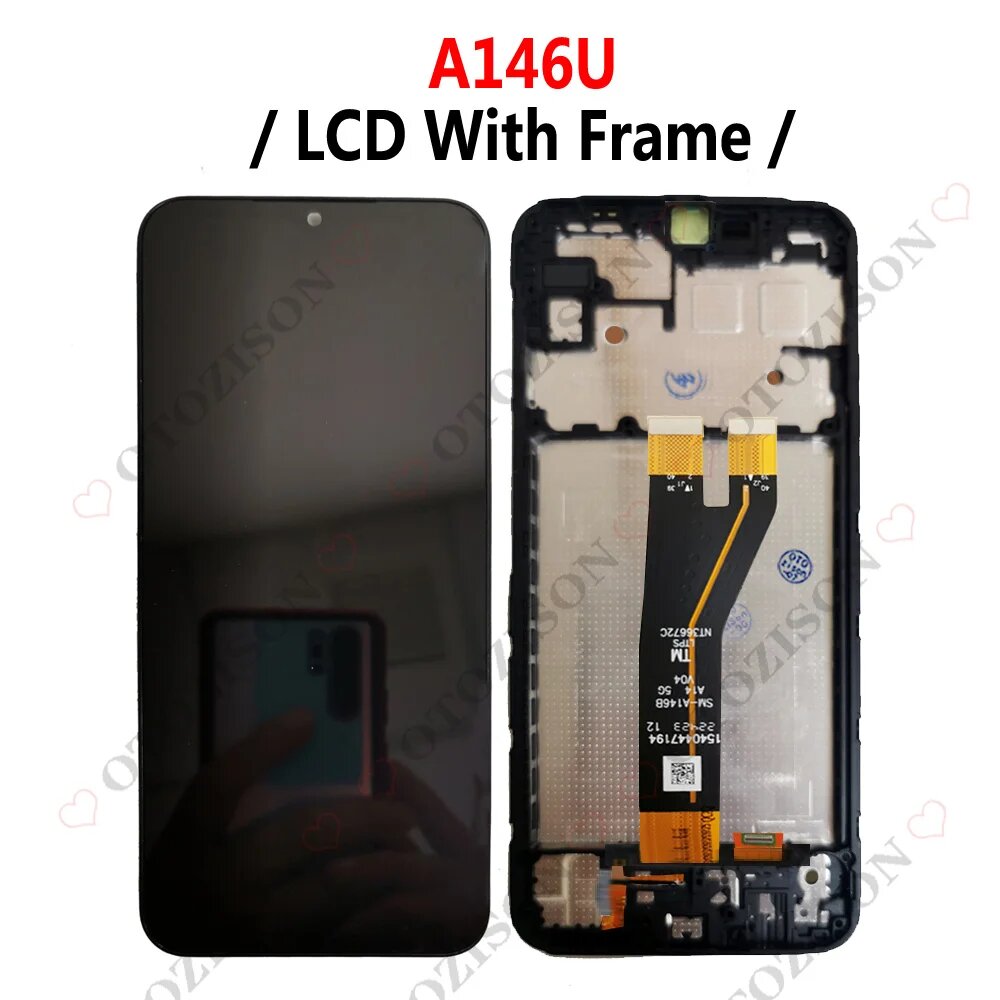 Для Samsung Galaxy A14 ЖК-дисплей A145F A145P A145R Дисплей A14 5G A146 A146B A146P A146U Экран Сенсорный дигитайзер в сборе с рамкой