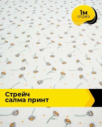 Ткань для шитья и рукоделия "Салма" стрейч принт 1 м*150 см, цвет мультиколор