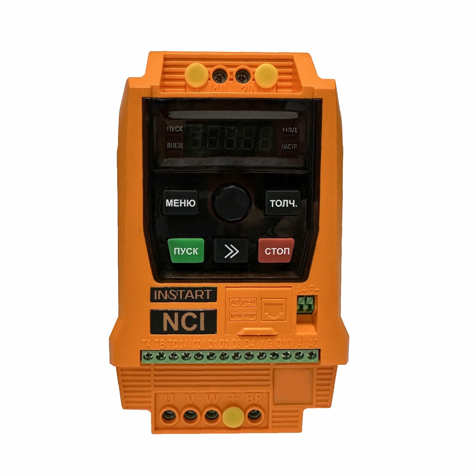 Преобразователь частоты INSTART NCI-G5.5/P7.5-4B 5.5/7.5кВт(G/P режим), 13/17А(G/P режим), тормозной модуль, IP20