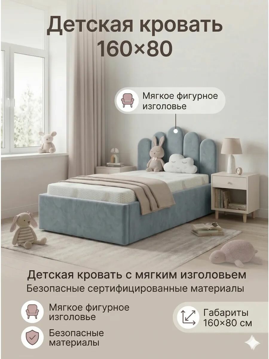 Кровать детская подростковая односпальная 160х80