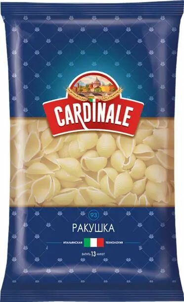 Итальянские макароны "Ракушка" из твёрдых сортов пшеницы, Cardinale, 400 г