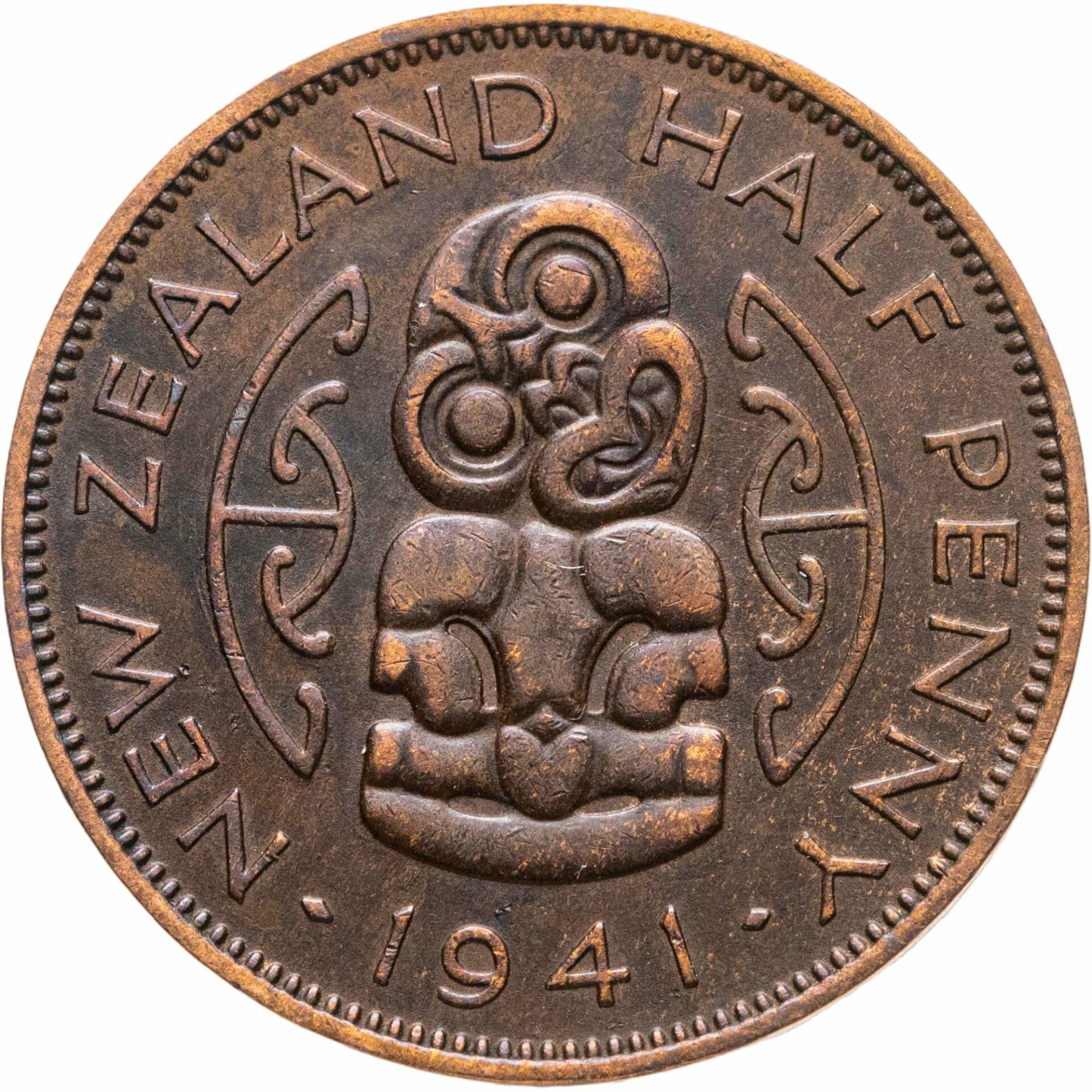 Новая Зеландия 1/2 пенни (penny) 1941