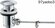 Донный клапан для умывальника с переливом, управление тягой, латунь, хром