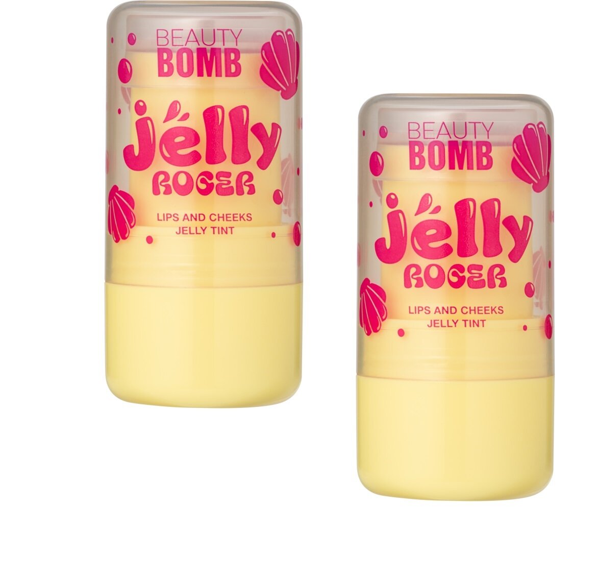 Тинт-желе для губ и щек Beauty Bomb Lips and Cheeks Jelly Tint «Jelly Roger» тон 02 2шт