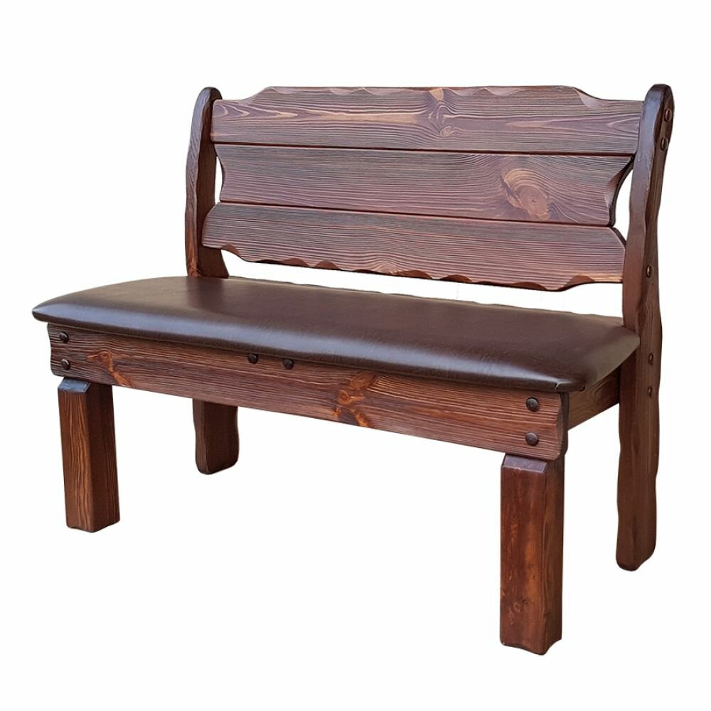 Скамья Добряк кожа/ткань, 120х52х90 см