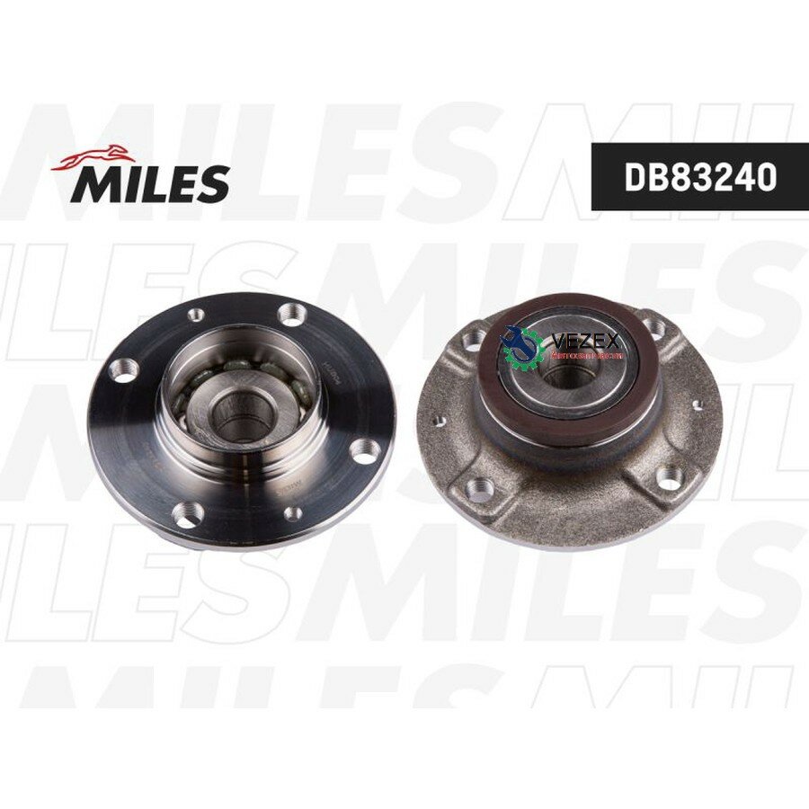 MILES DB83240 Ступица с подшипником CITROEN C2/C3/PEUGEOT 1007/206 02- зад. DB83240