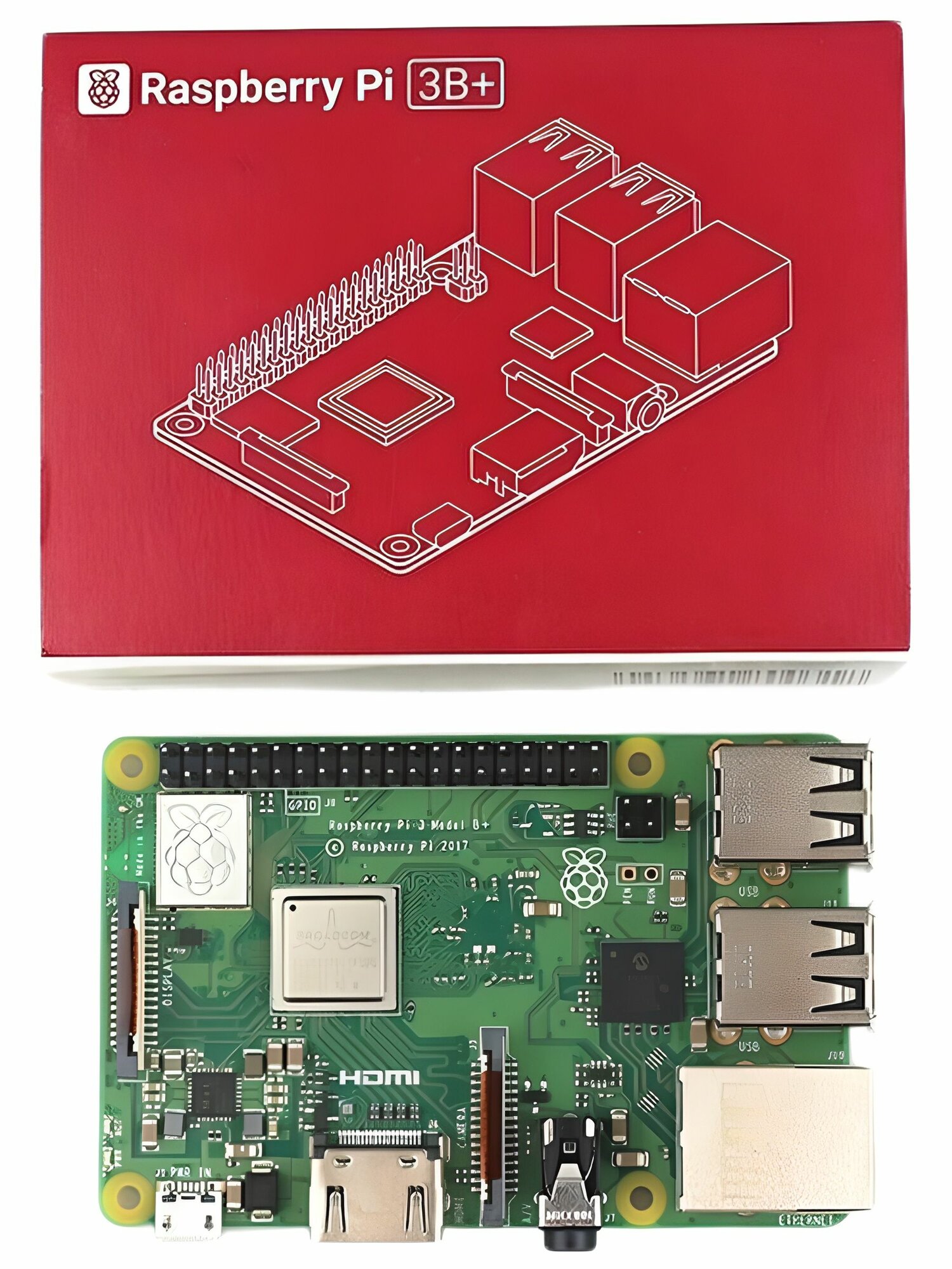 Одноплатный компьютер Raspberry Pi 3 Model B+