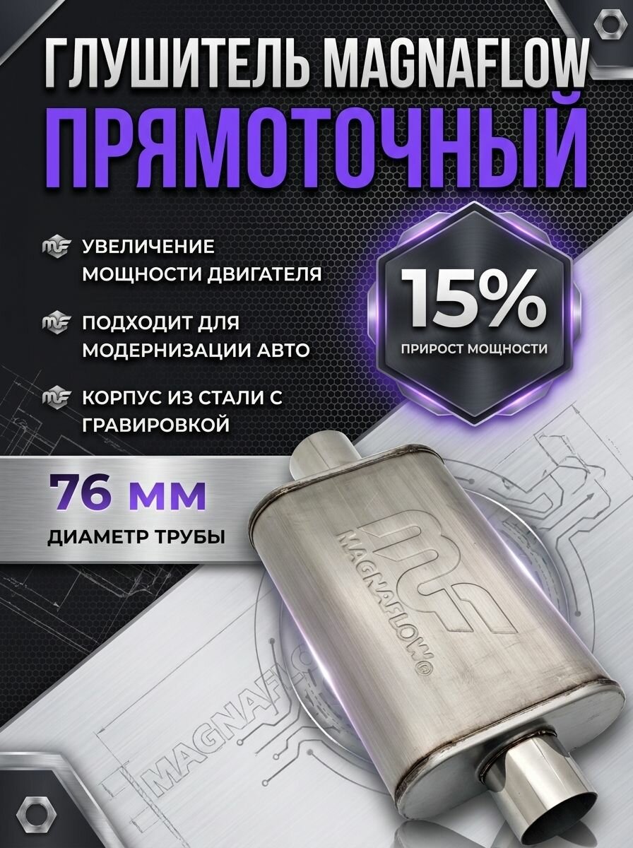 Глушитель прямоточный Magnaflow Premium 76мм