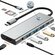 Универсальный серебристый USB-хаб с LED индикатором, 4K/60Hz, PD100W, SD/TF слот...
