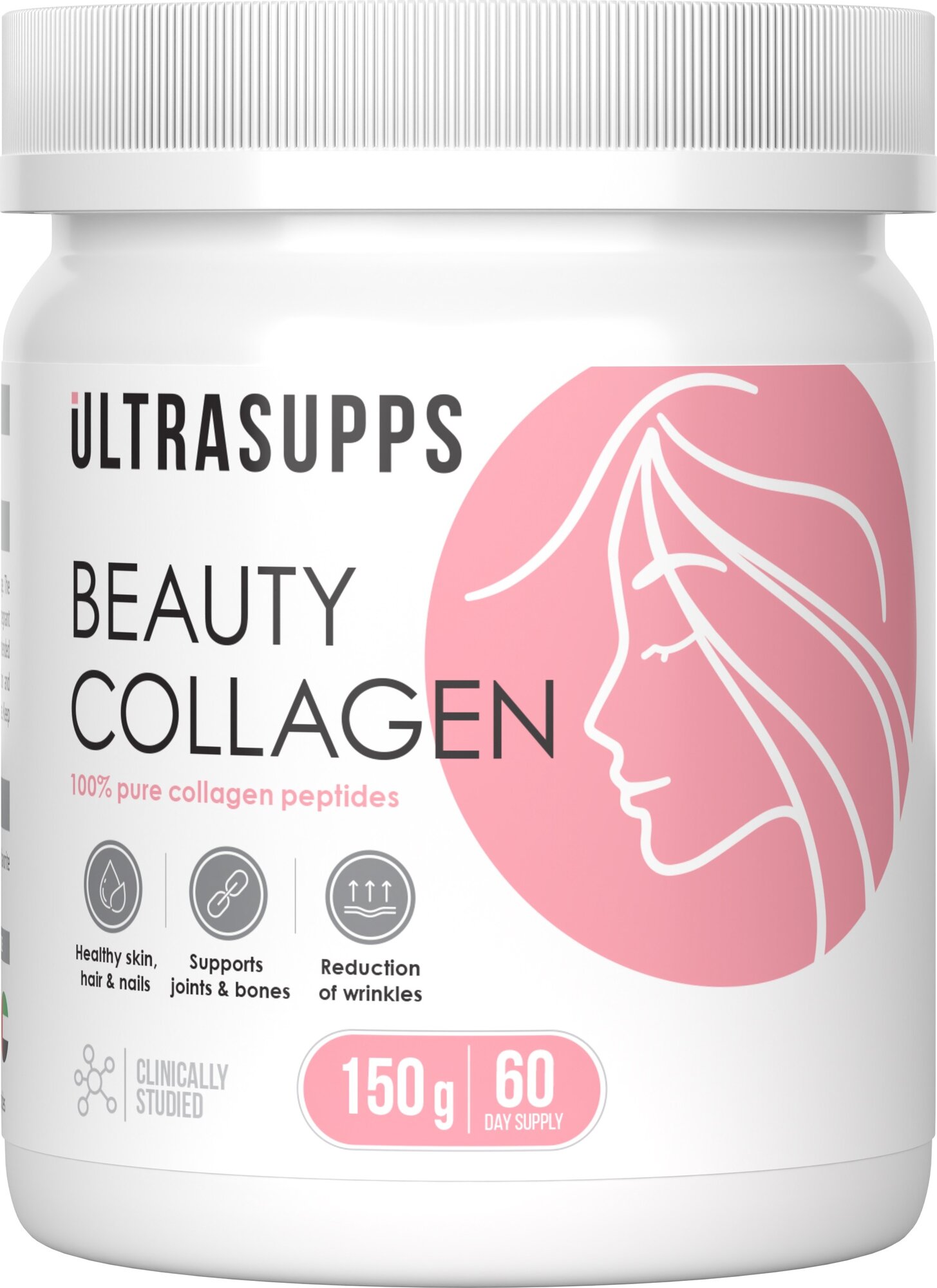 UltraSupps Коллаген Бьюти для кожи волос и ногтей Beauty Collagen Peptides 70g