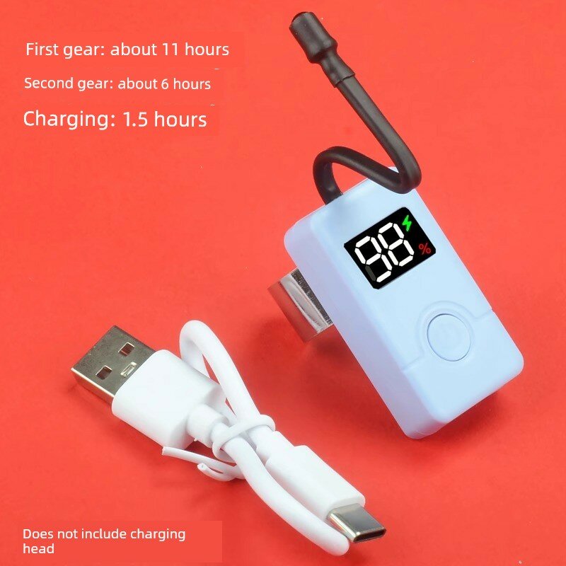 USB-зарядное цифровое отображение лампы для ушей с ручкой для безопасного ухода за ушами - Синий