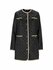 Куртка Husky Quilted contrast-trim jacket, размер 44, black/black