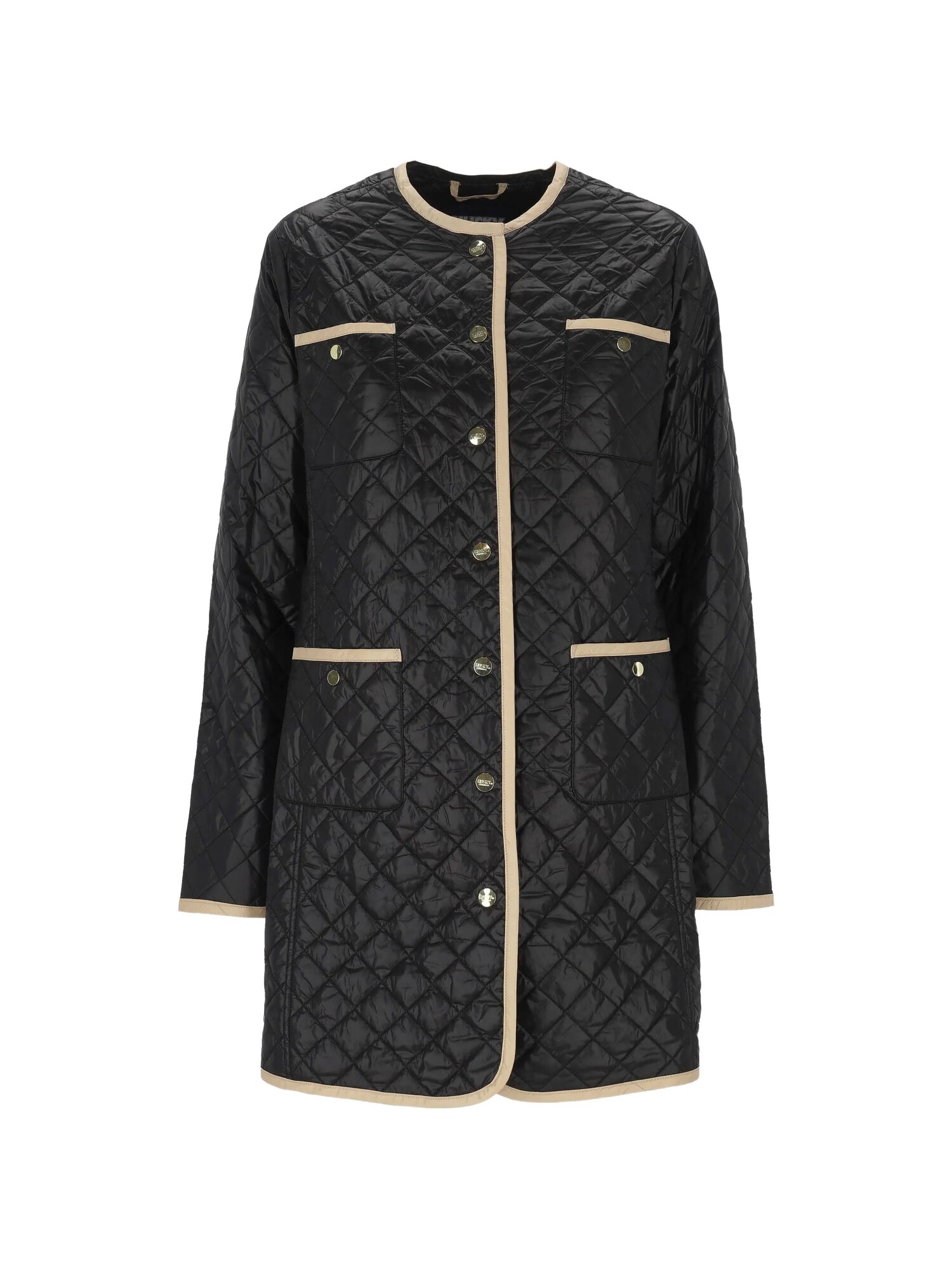 Куртка Quilted contrast-trim jacket