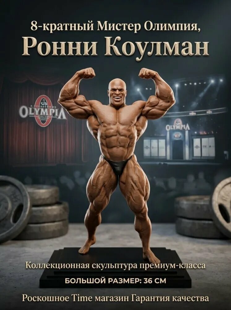 Статуэтка бодибилдера премиум-класса Мотивация для тренировок и стильный декор зала,36cm