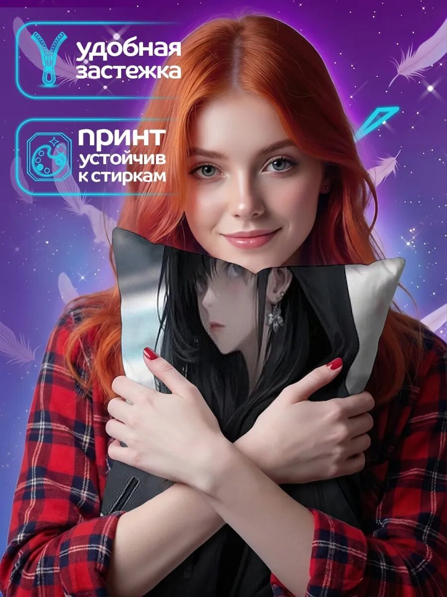 Подушка дакимакура Девушка в худи — фото 1