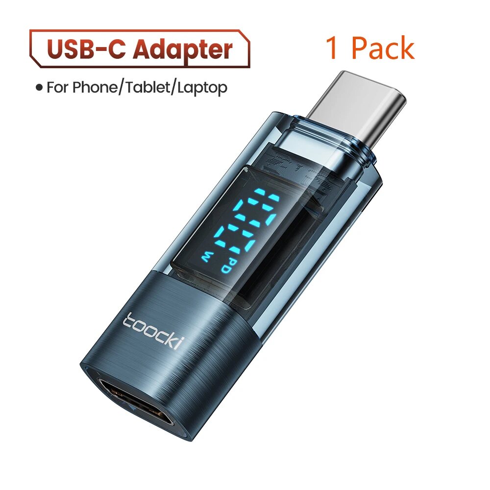 Toocki USB-C адаптер 100W, синий, 1 шт
