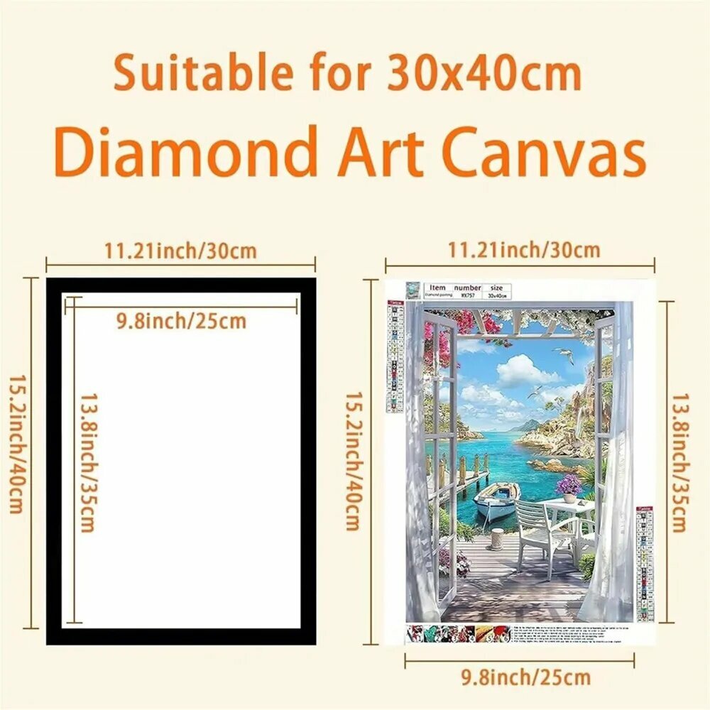 Рамки для картин Diamond Art 12x16 дюймов - 8 штук в упаковке - 30x40 см, подходят для картин 10x14 дюймов, магнитные рамки