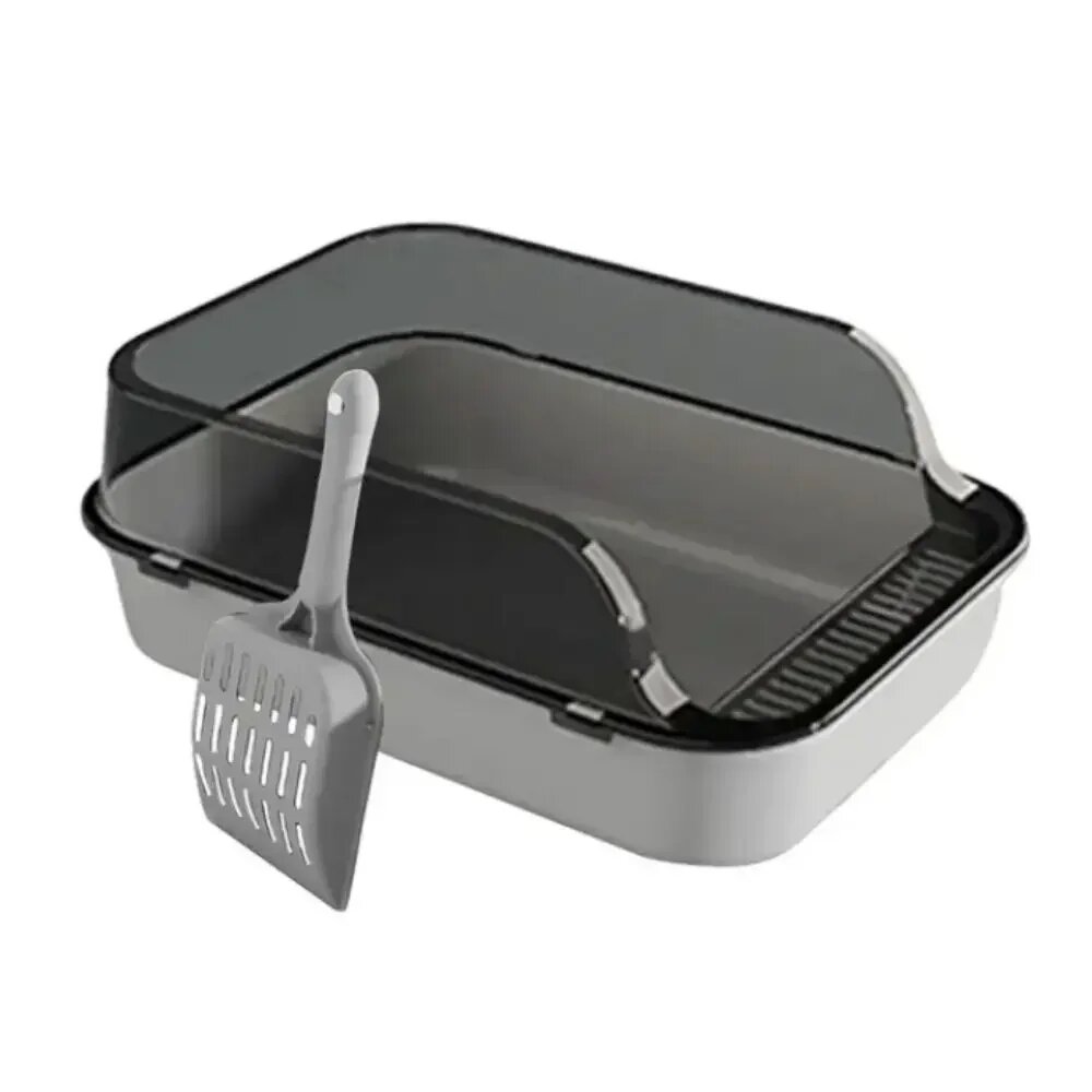 Открытый кошачий туалет Eelhoe, пластик, розовый grey