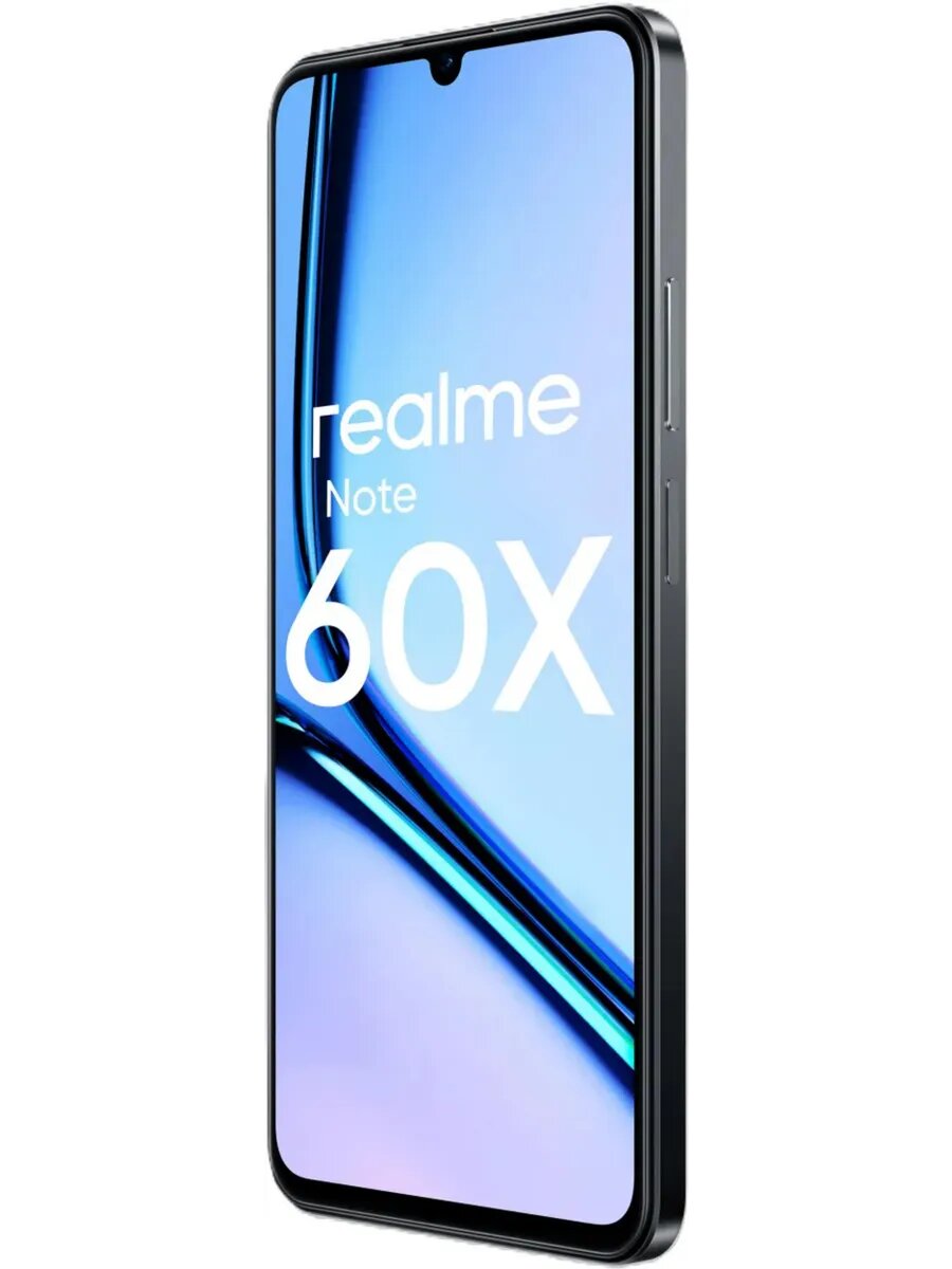 Смартфон realme Note 60x 4 ГБ/128 ГБ Черный Ростест, экран 6.74" IPS — фото 1