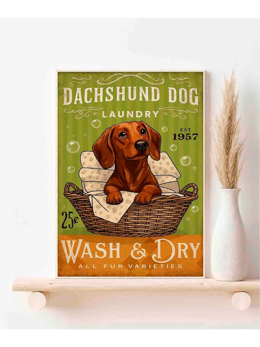 Собака-такса, Wash & Dry All Fur Varieties, Плакат 30x42см