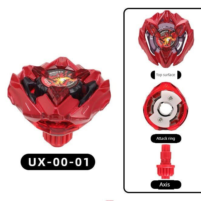 Алюминиевый вращающийся топ UX00-01 для битв, одиночная игрушка для мальчиков