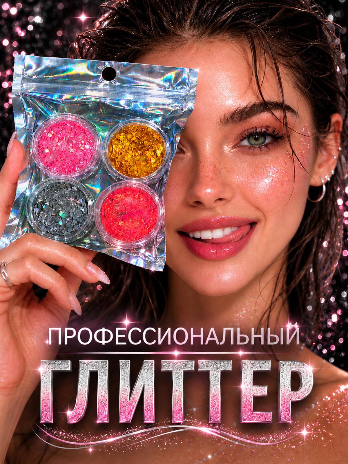 Глиттер для лица; блестки для лица VICATE, набор для создания образа