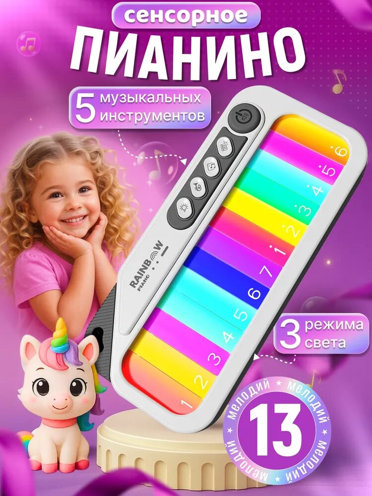 Пианино детское музыкальное /синтезатор / Развивающая игрушка от года