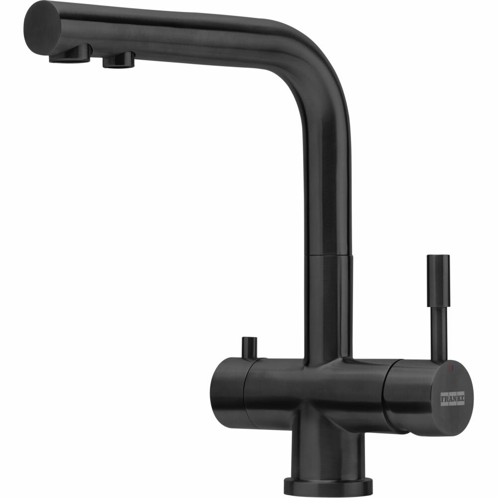 FRANKE Atlas Clear Water кухонный cмеситель с фильтрацией воды, смеситель под фильтр, Нержавеющая сталь c PVD покрытием, Цвет черный