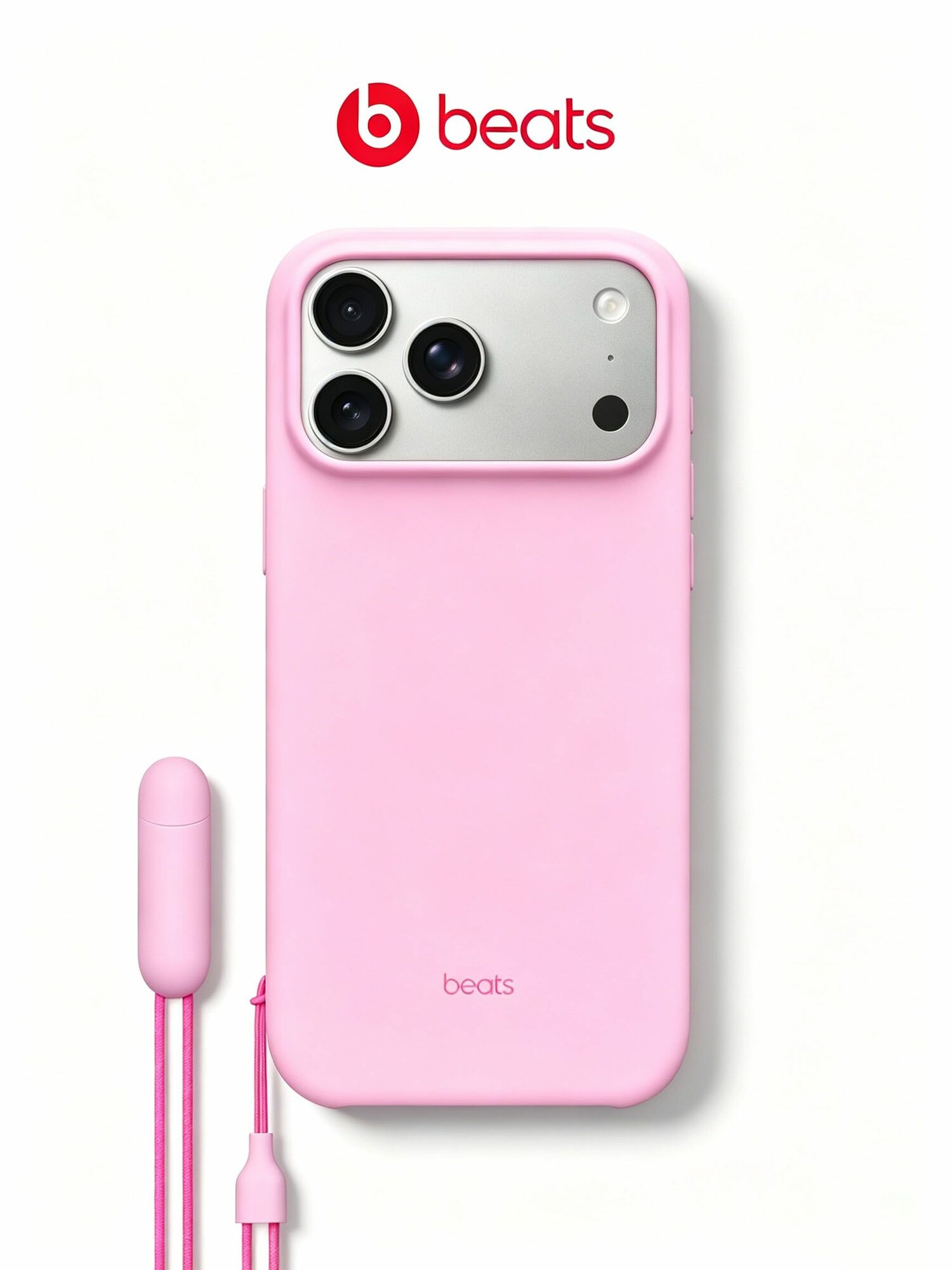 Beats Эксклюзивный розовый чехол с для iPhone 17 Pro Max, оснащенный управлением камерой