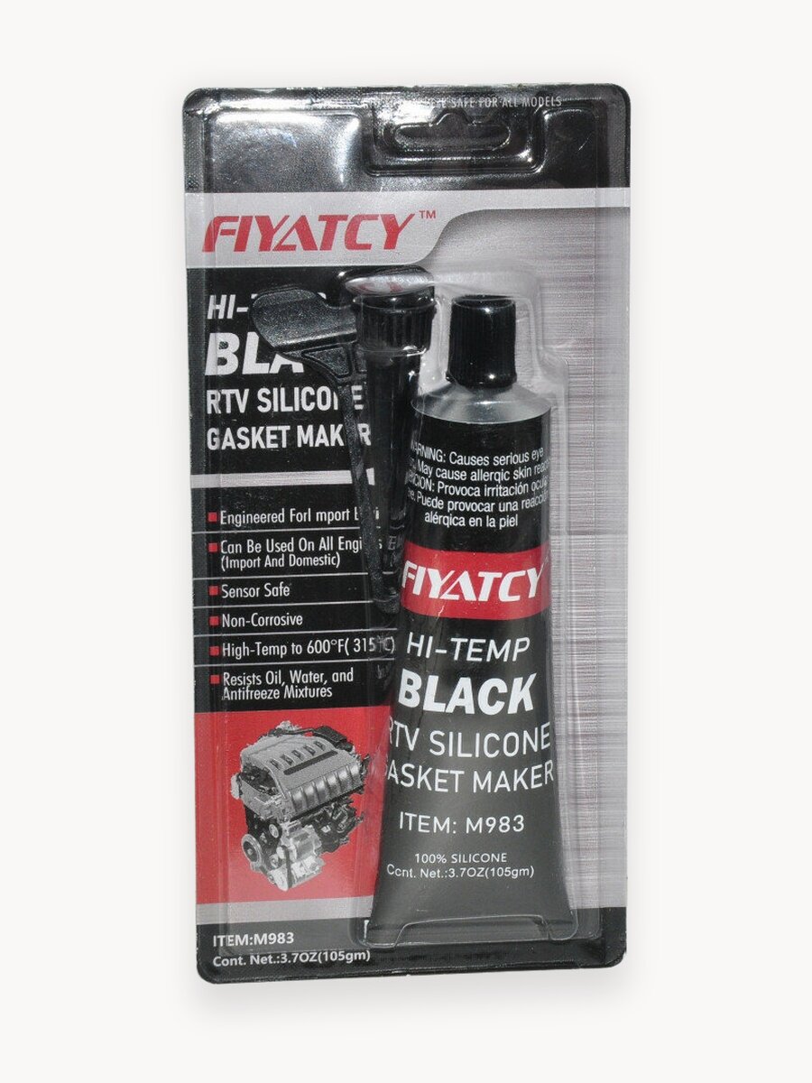 Герметик высокотемпературный для стекол плит духовок, силикон, черный 105гр. +315 S063