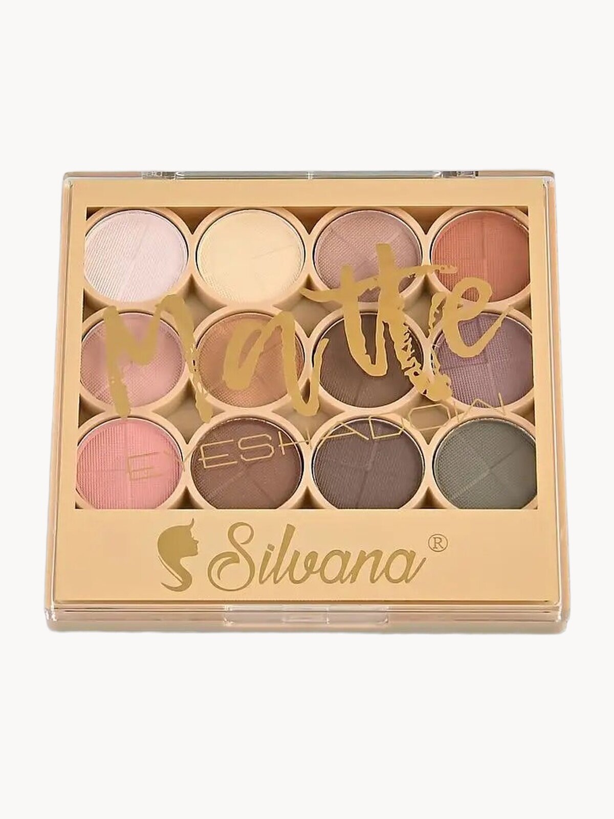 Тени для век нюдовые матовые палетка для макияжа MATTE №02