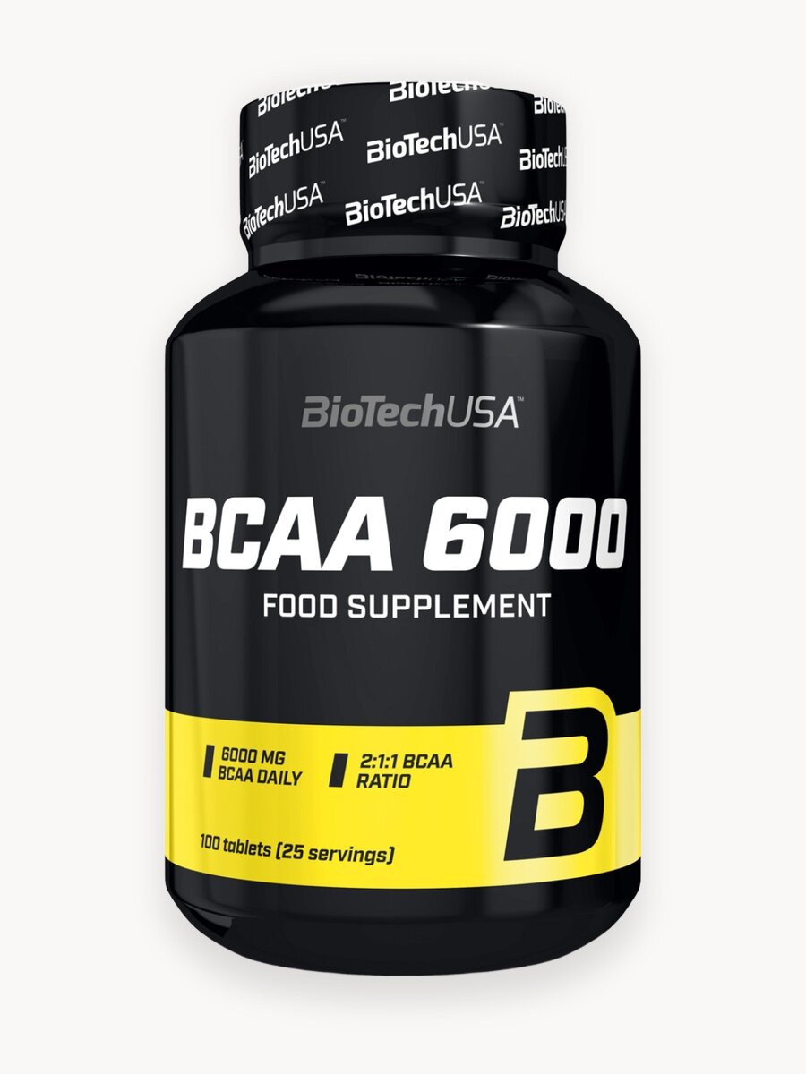 Аминокислоты BioTechUSA "BCAA 6000", нейтральный вкус, 100 таблеток