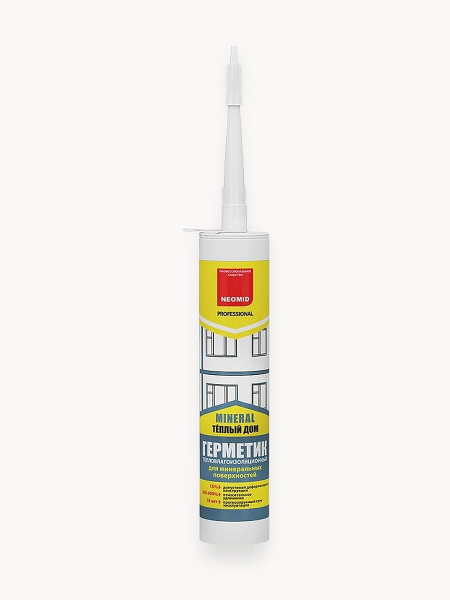 Герметик строительный "NEOMID mineral Professional", белый, картридж 310 мл