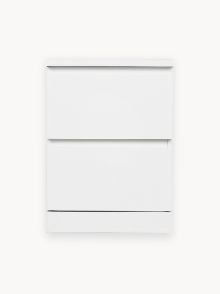 Тумба прикроватная ГУД лакк Варма, 2 ящика, 40 х 55 х 40 см, эмаль, белая