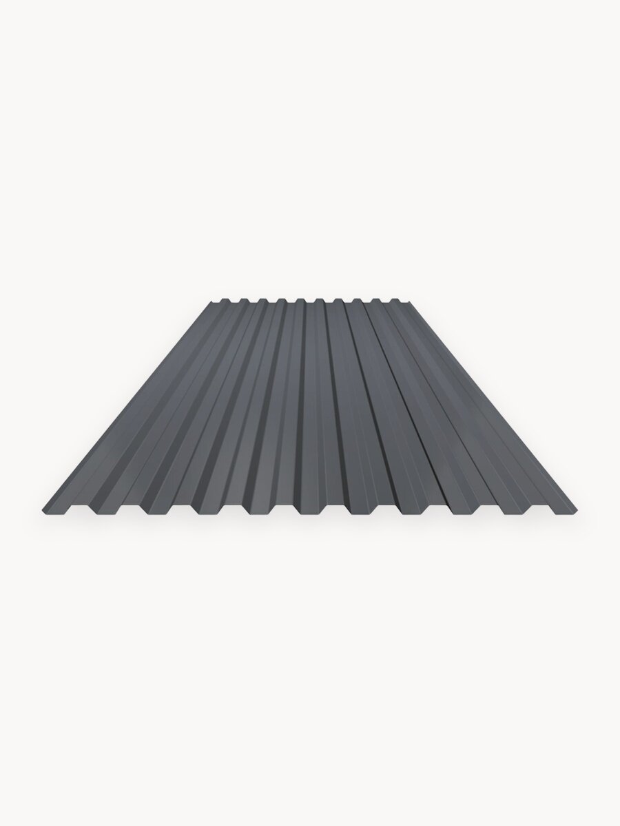 Профнастил Таврос С-21 RAL 7024, стеновой, 0,45х1050х2000мм, черный