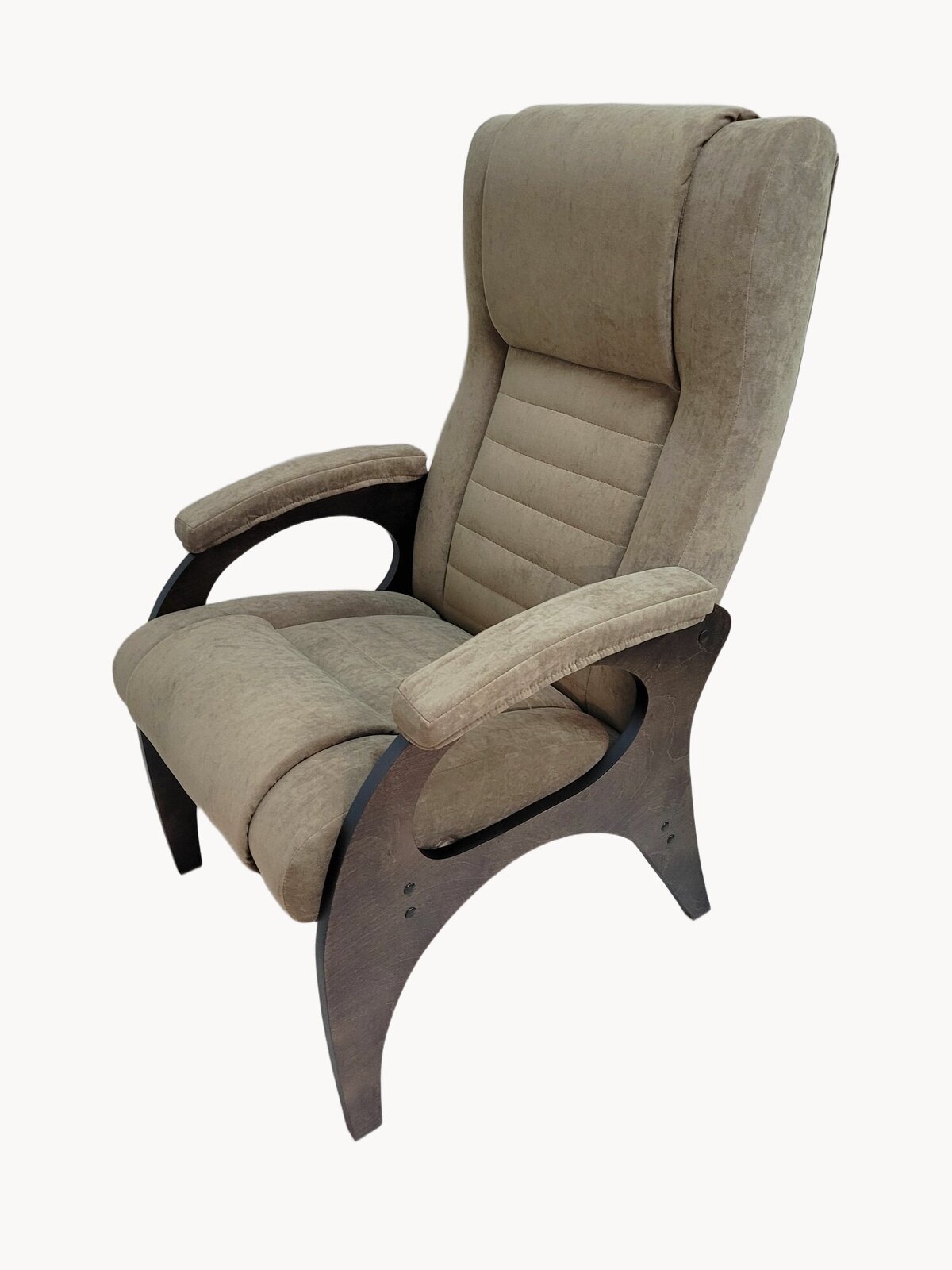 Кресло для отдыха Wood Space "Уют" в дизайнерском крое, 3 положения спинки, скандинавский стиль