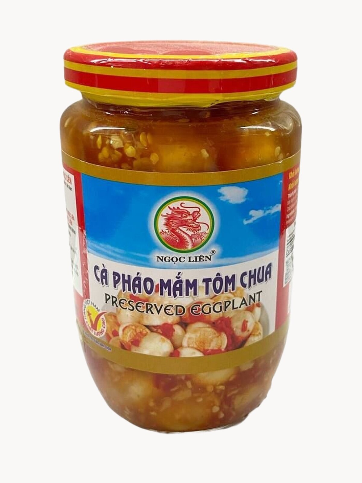 Вьетнамские маринованные баклажаны с креветочным соусом и острым перцем, 400 г