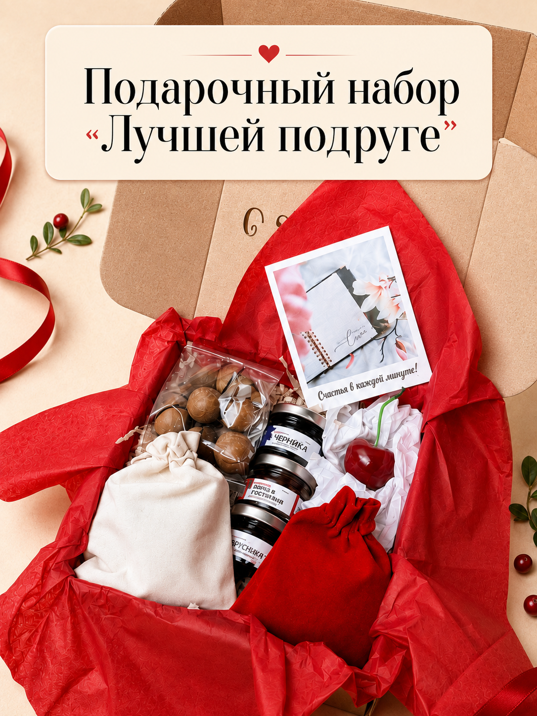Подарочный набор "Лучшей подруге", на день рождения, 8 Марта, Новый год