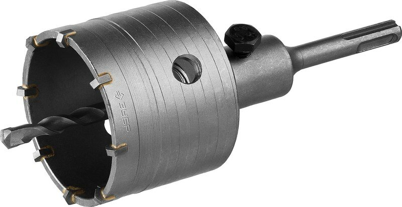 Зубр 29211-73 73мм, SDS-plus, 9Т, коронка по бетону с оснасткой