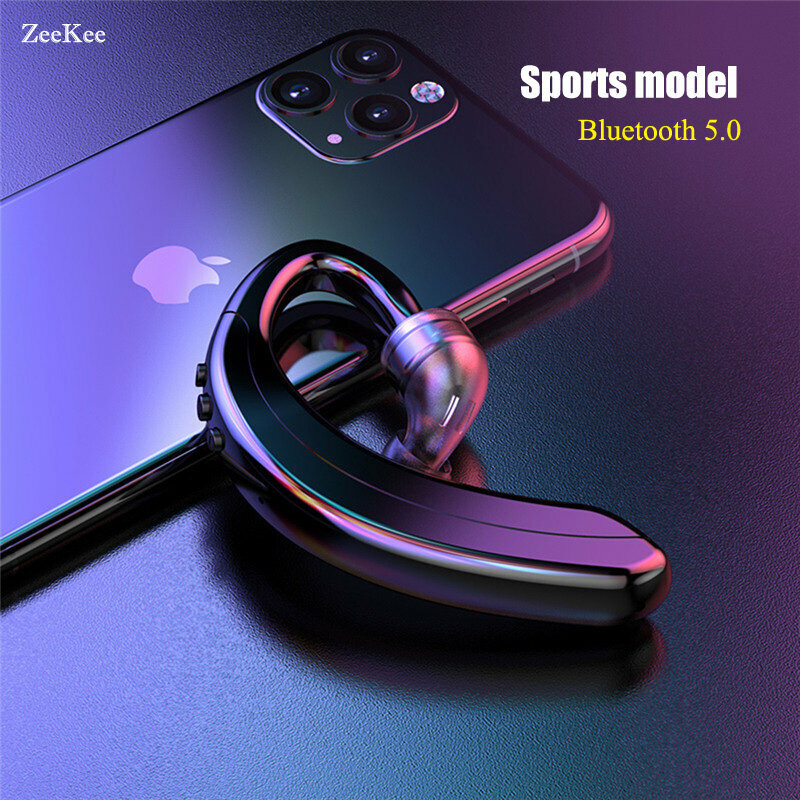 Гарнитура EONLINE М20, с креплением на ухе, черный, Bluetooth 5.0, закрытая конструкция