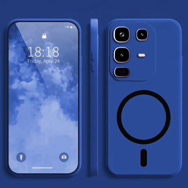 Чехол Infinix Note 50 4G Blue1 с магнитом