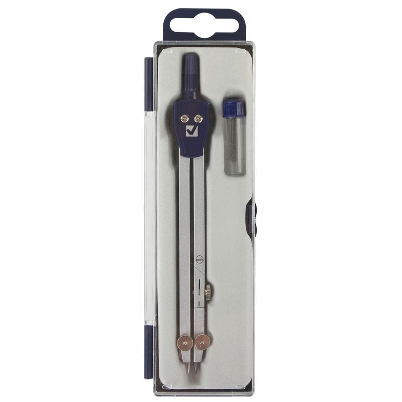 Готовальня BRAUBERG "Student Oxford", 2 предм: циркуль 140мм, грифель, пенал с подв.