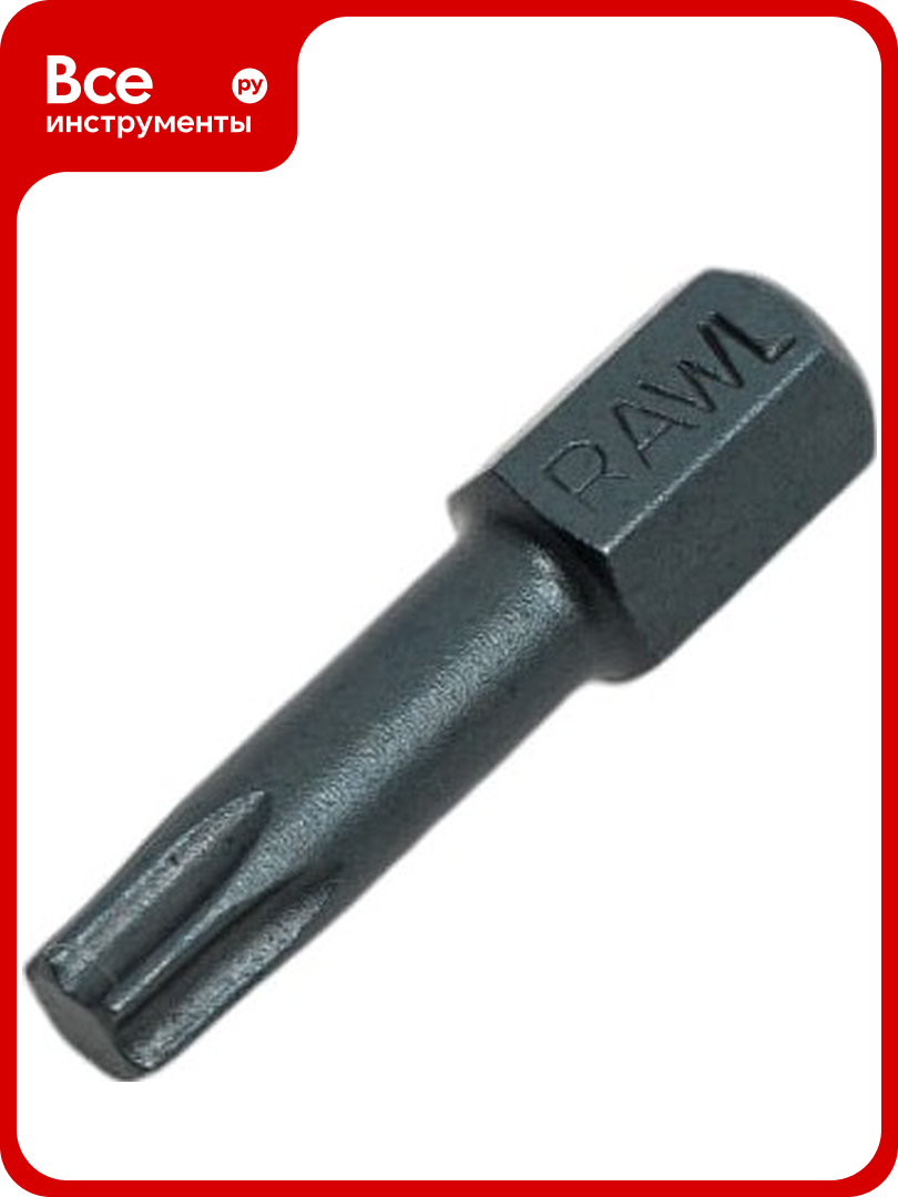 Биты TORX TХ25, 25 мм, 20 шт RAWLPLUG RT-BIT-TORX25/25, стальной, синий