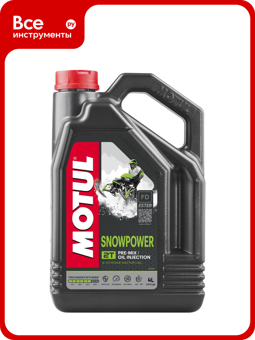 Моторное, MOTUL, масло MOTUL SNOWPOWER 2T 4 л 112748, Специально, разработано