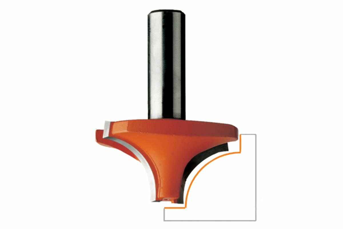 Фреза CMT, D=38.1, I=19.0, S=12.0, R=12.70, концевая, радиусная