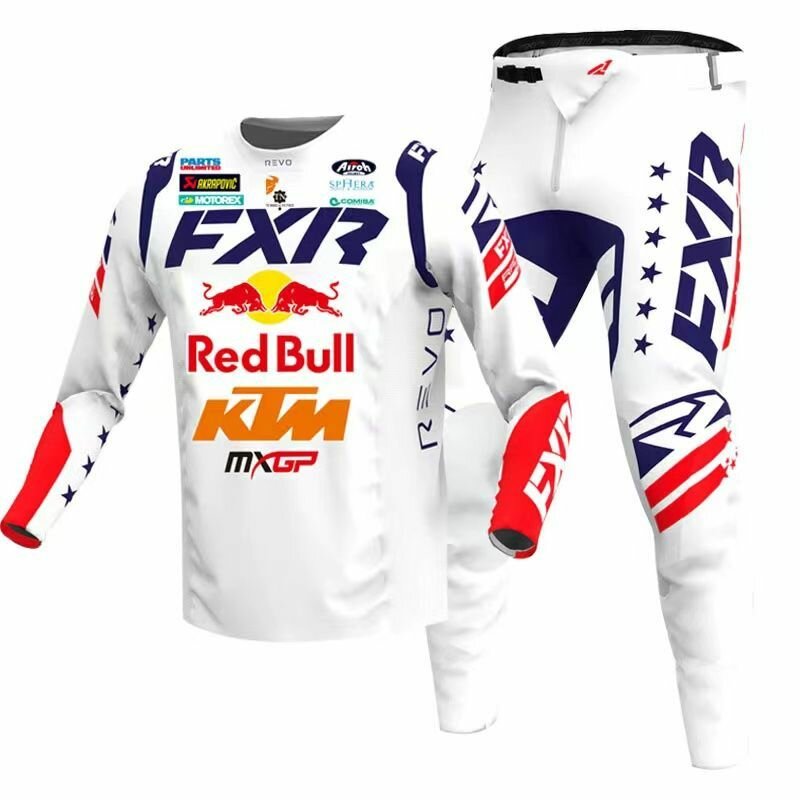 Новый 2023 Fx Red Bu эндуро комплект снаряжения для мотокросса mx трикотажные штаны мотоциклетная одежда mtb carracing костюм Off Road