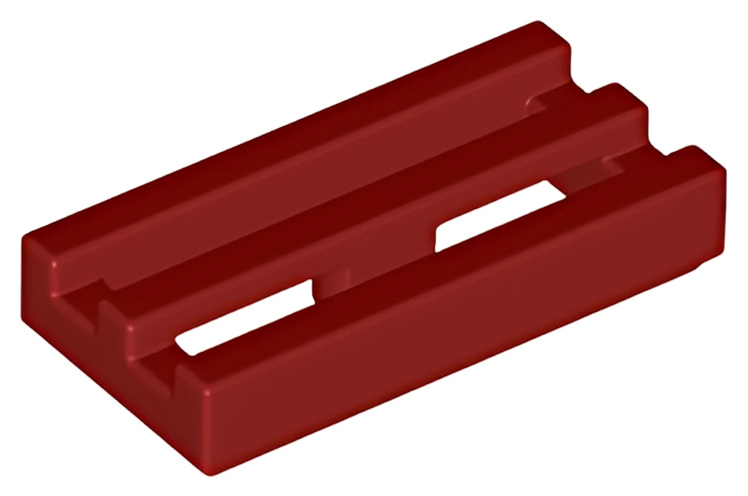 Деталь LEGO Lego Tile, Modified 1 x 2 Grille with Bottom Groove / Lip 2412b Dark Red U