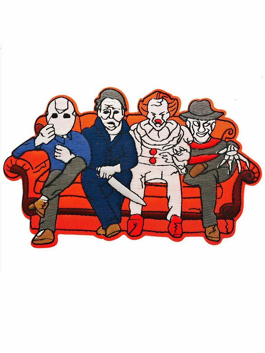 Нашивка термо с вышивкой из фильмов ужасов Джейсон Вурхиз, Майкл Майерс, Пенни Вайз, Фредди Крюгер