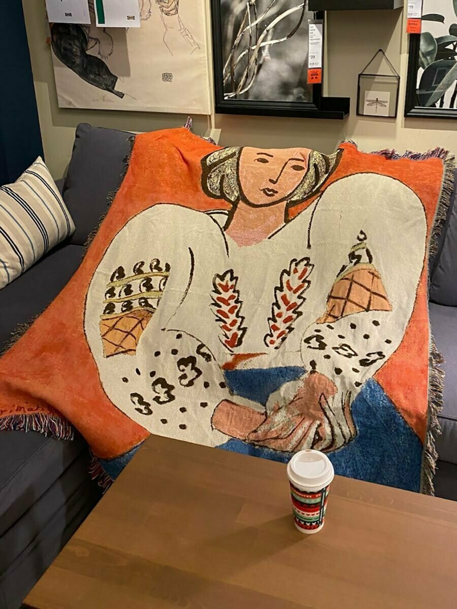 Декоративное покрывало на диван "henri matisse" 130x160cm