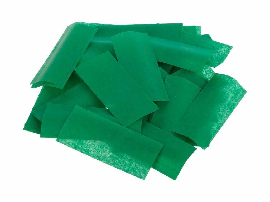 FTPCDG Конфетти из специализированной бумаги (тишью) 17х55мм, тёмно-зелёный, упаковка 1 кг, LFocus